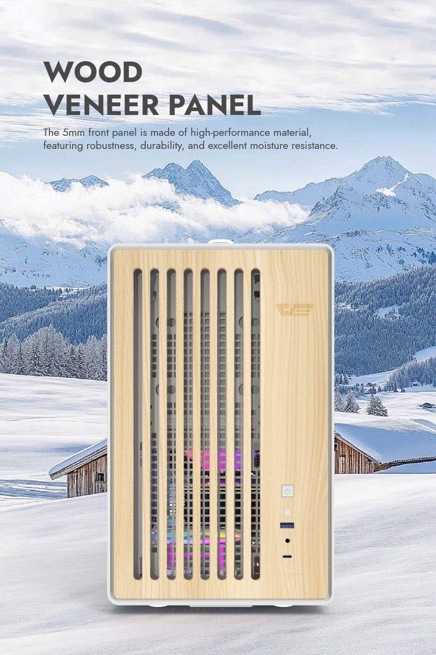 Darkflash WD200 M-ATX Wood Edition Copmuter PC Case (Black | White ...