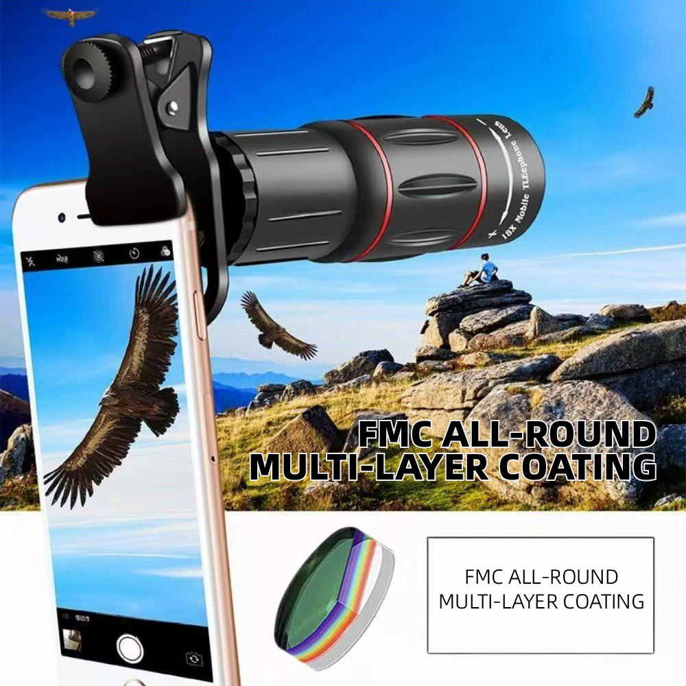 Universal 18x25 Monocular Zoom HD Optical Cell Phone ExternalLens ...
