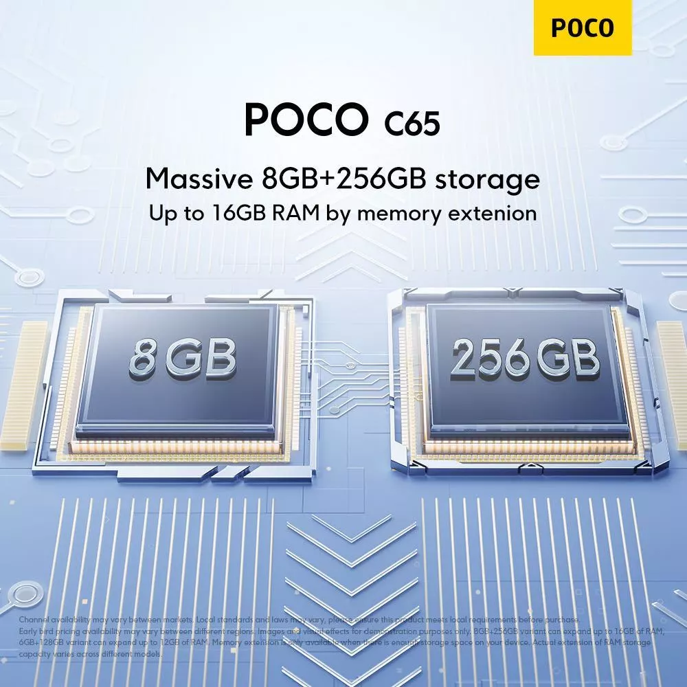 Poco C65 4G Smartphone 8GB RAM/256GB ROM Mediatek Helio G85 50MP Al ...