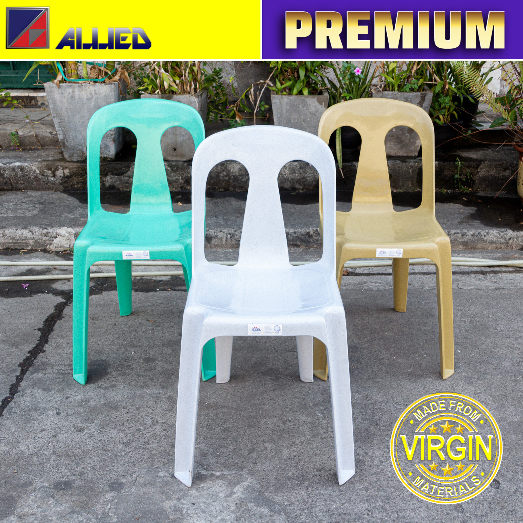 Allied Premium Plastic Chair Monobloc Standard Full Size Robina(A ...