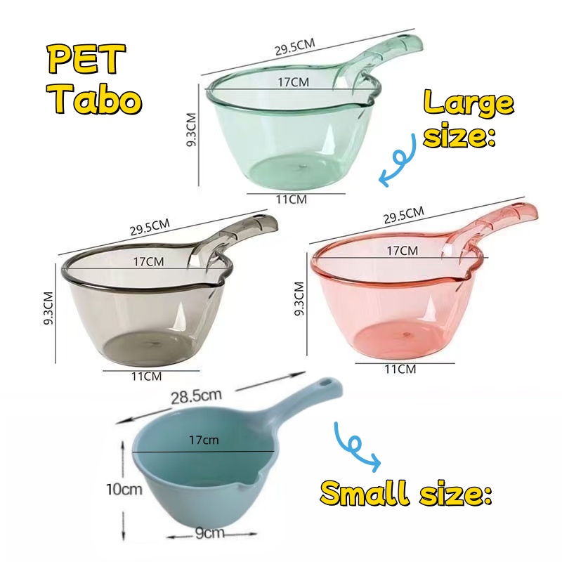 PET Transparent Water Dipper Clear Tabo Aesthetic Transparent Scooper ...