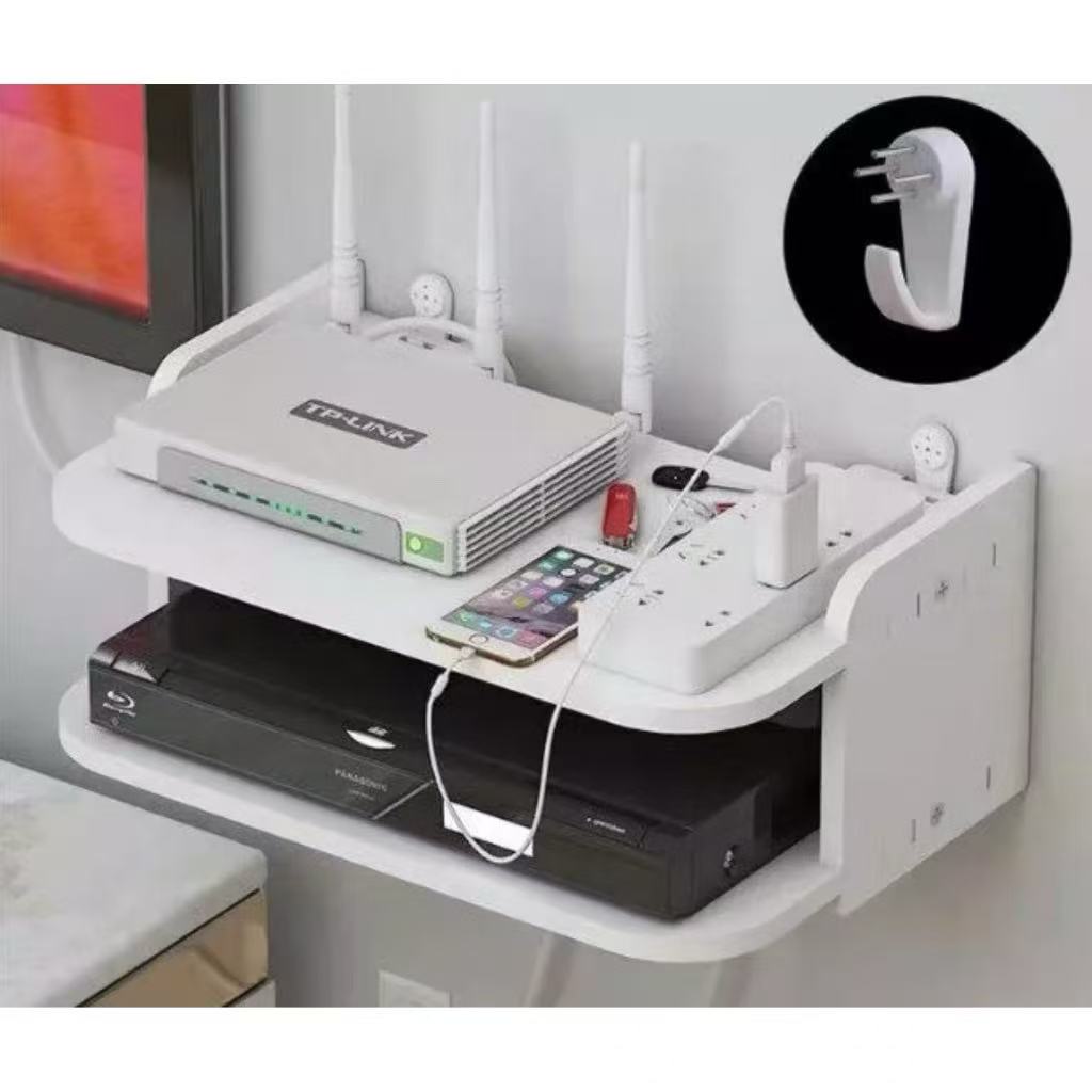 Living room TV wall set-top box rack router storage box wall wifi rack ...