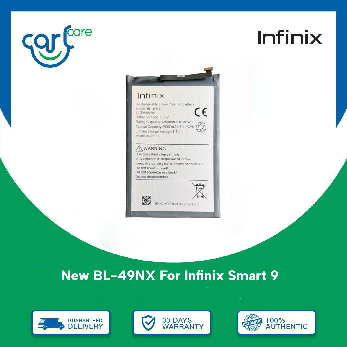 Original AAA BL-49NX Battery For Infinix Smart 9/Hot 50i | Shopee ...