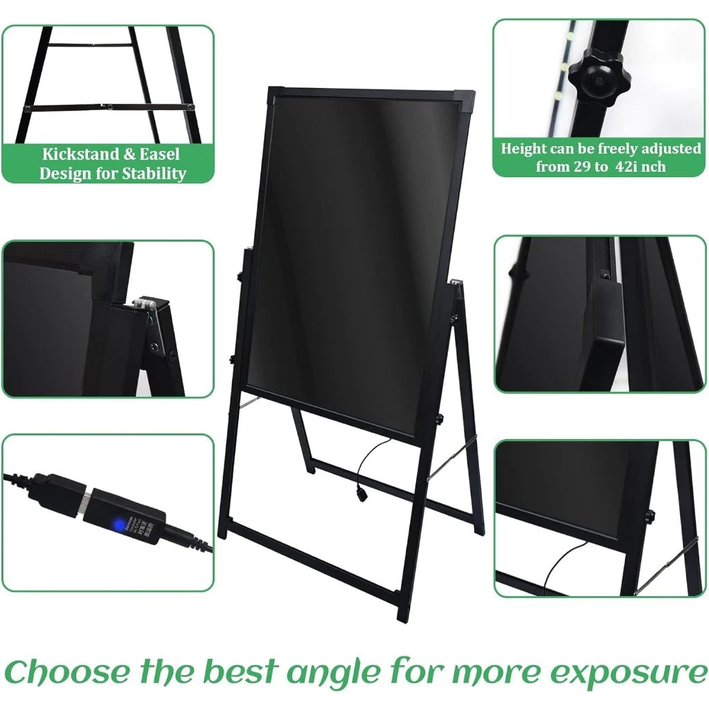 LED billboard display With telescopic boom hanging menu board display ...