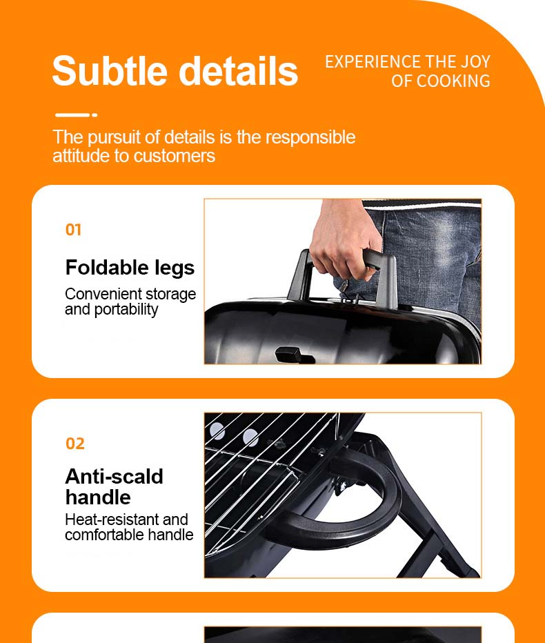 lenodi Portable Folding Charcoal BBQ Grill Westinghouse Rectangular ...