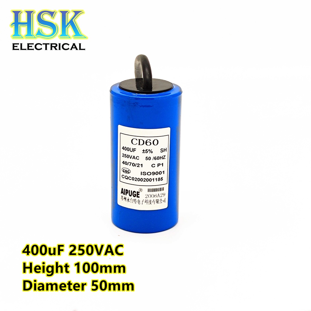 CD60 Motor Starting Capacitor 250VAC Blue 100uf 150uf 200uf 250uf 300uf ...