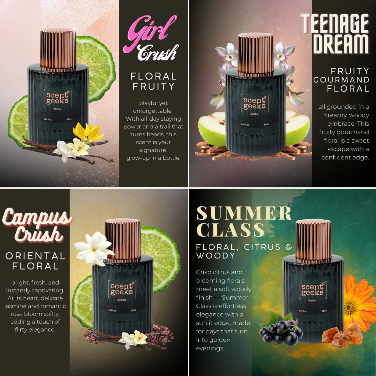 Scent Geeks 50ml Nosetalgia Series Perfumes Fragrance for Men & Women ...