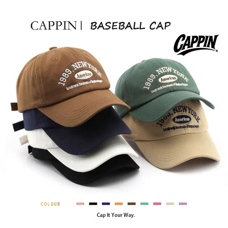 CAPPIN 1989 NEW YORK Washed Baseball Cap | Vintage Unisex Hat for Men ...