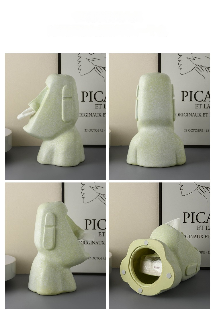 Easter Island Statue Tissue Box with Creative and Unique Design for ...