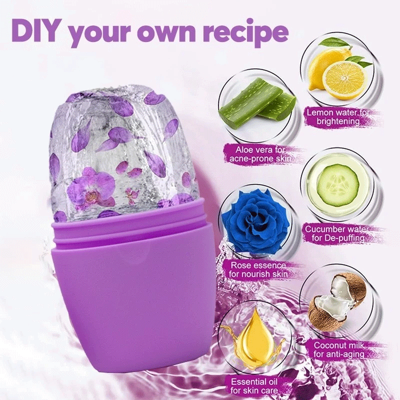 Ice molder for face Ice Ball Face Beauty Massage Silicone Ice Roller ...