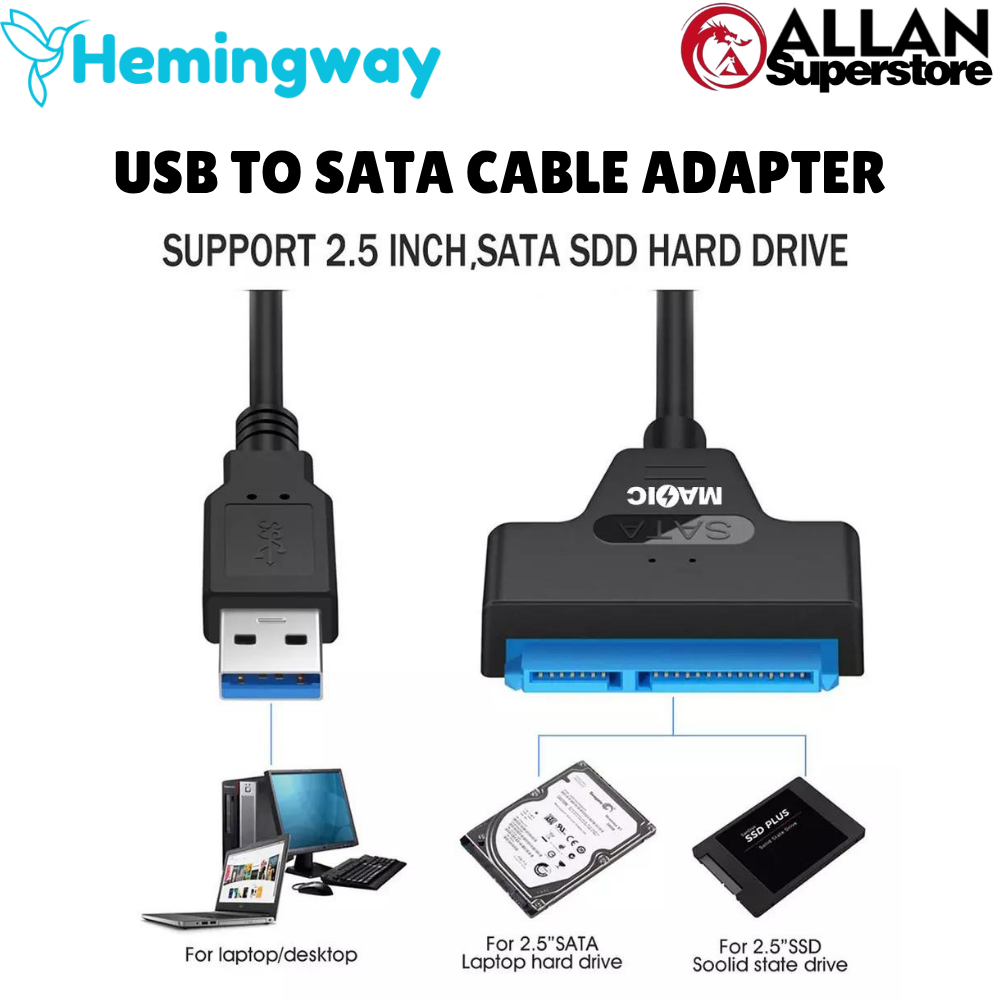 USB 3.0 to SATA Adapter | Tool-Free 2.5"/3.5" HDD/SSD Converter | 5Gbps ...