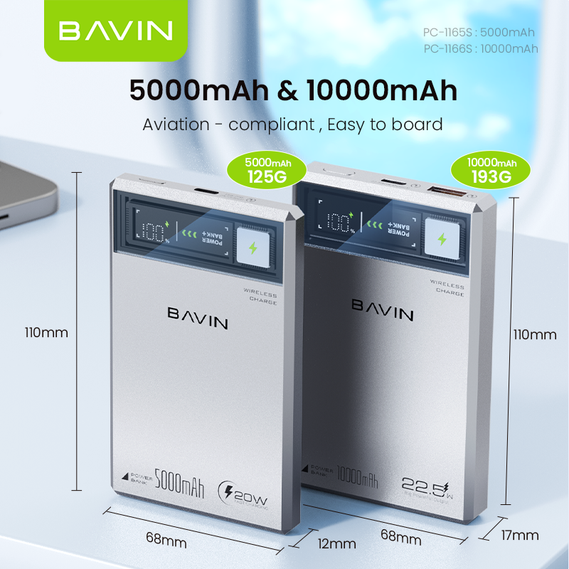 【Christmas Gift】BAVIN PC1165 5000mAh / 10000mAh Ultra-Thin Magnetic ...