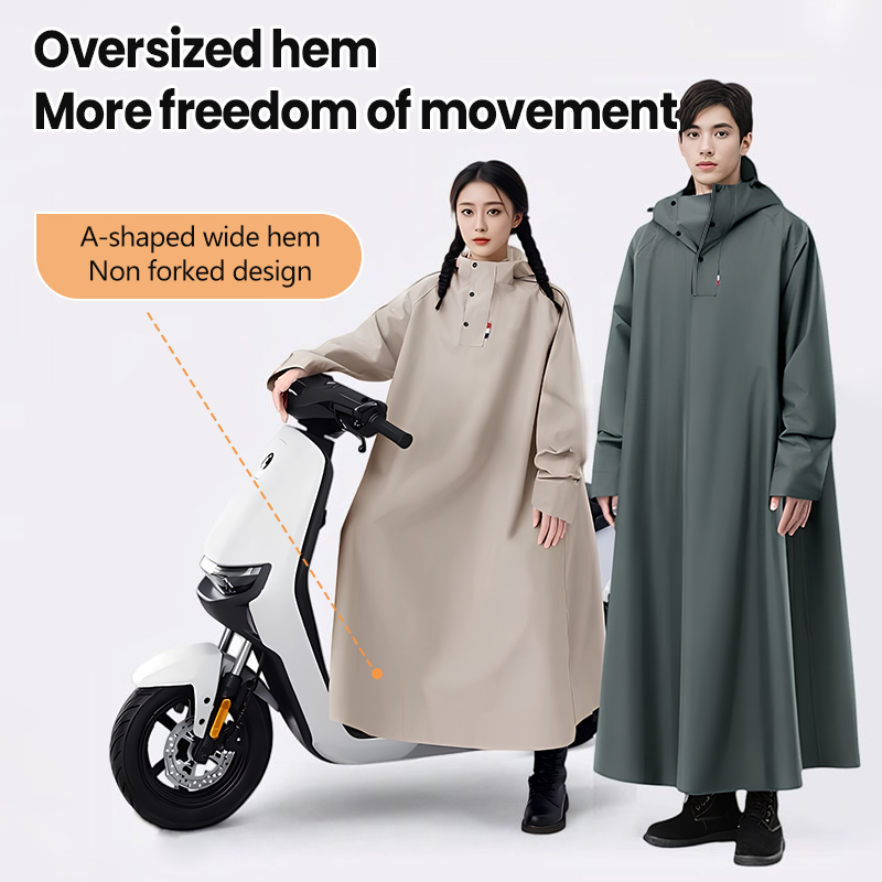 Waterproof Thickened And Lengthened Poncho Motorcycle Rain Coat For Men ...