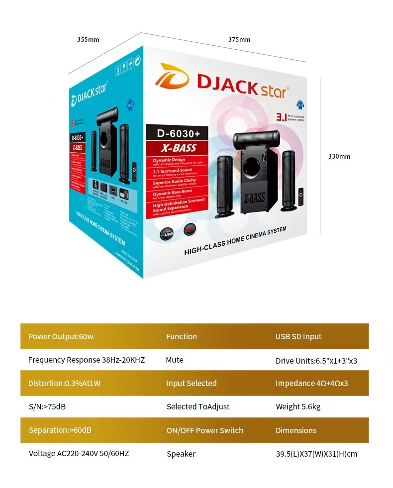 Home Theater Speaker System Multimedia TV Speakers Audio Videoke Set ...