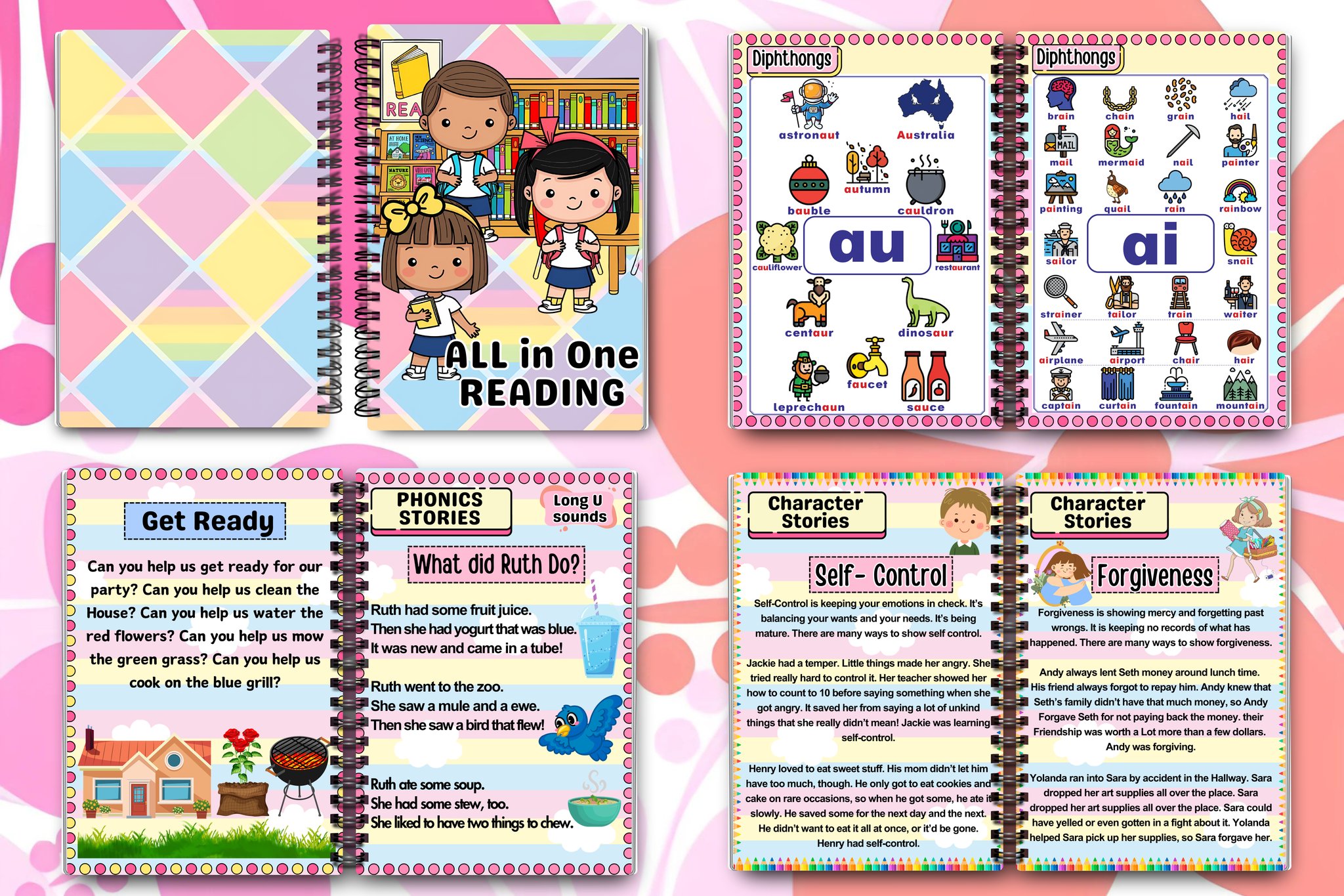 All in One Reading Workbook for Kids: Phonics, Sight Words, and CVC ...