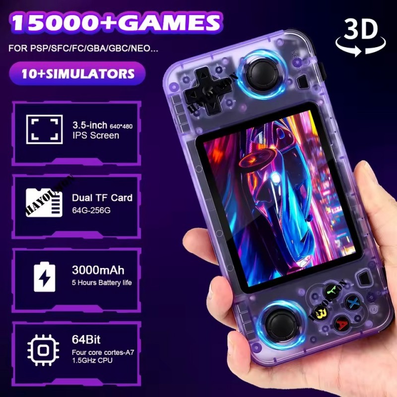 New R36H Handheld Game Console Open-Source Linux Portable Video Game ...