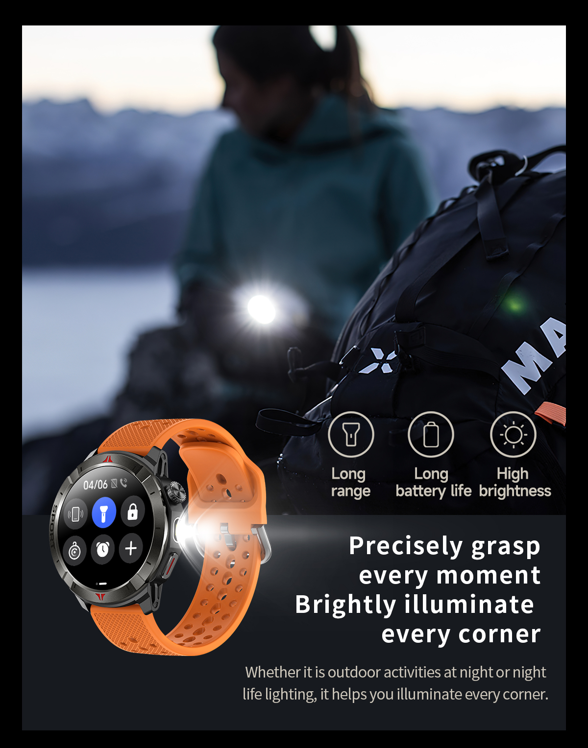 Huafit x Aolon Navi R4 Smart Watch Original 6 Satellites Dual-frequency ...