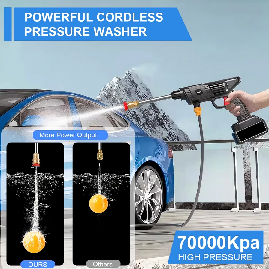 Lithium battery high pressure car washing machine 599VF portable water ...