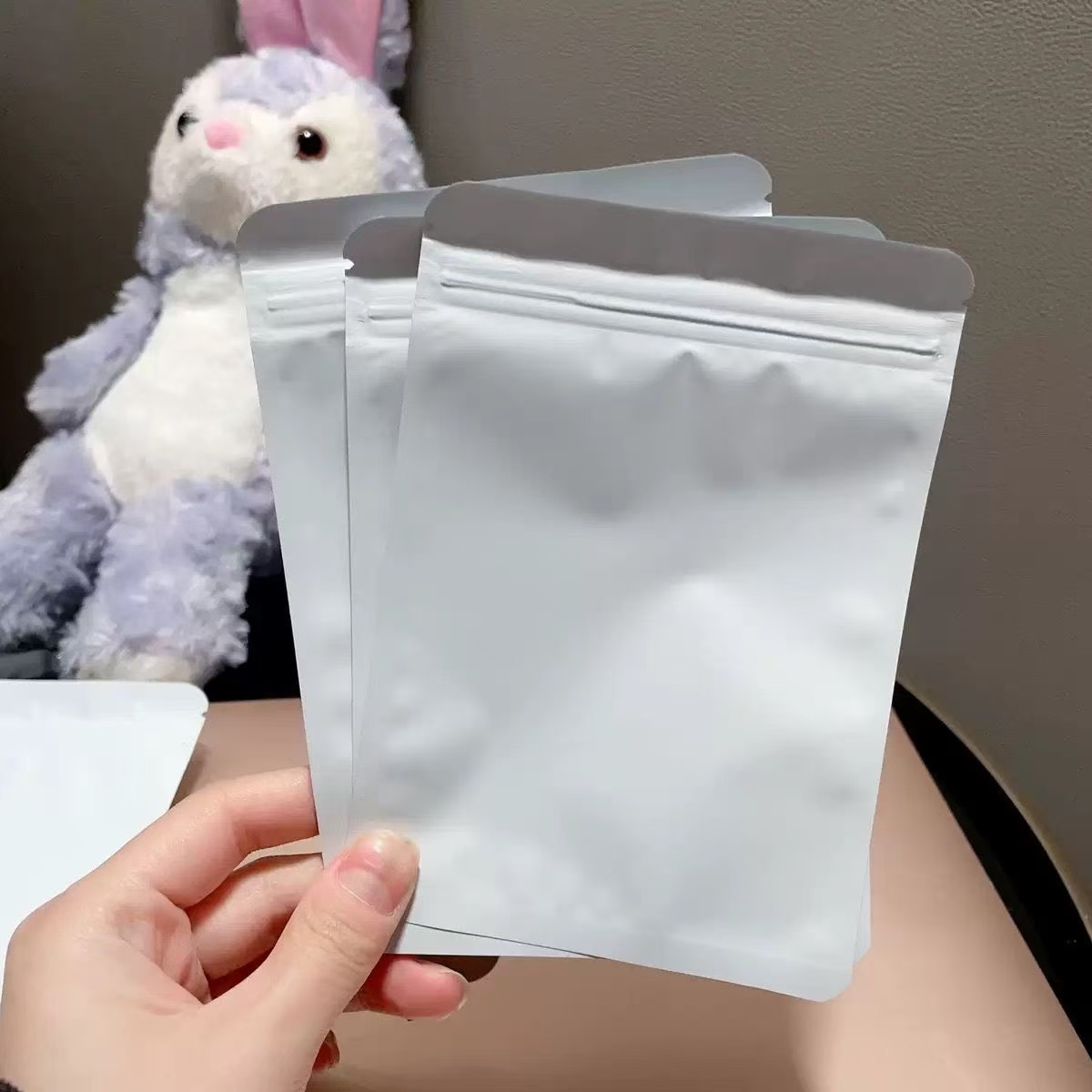 20 pcs Double Sided Metallic Mylar Flat Zip Lock Package Bags Amoy ...