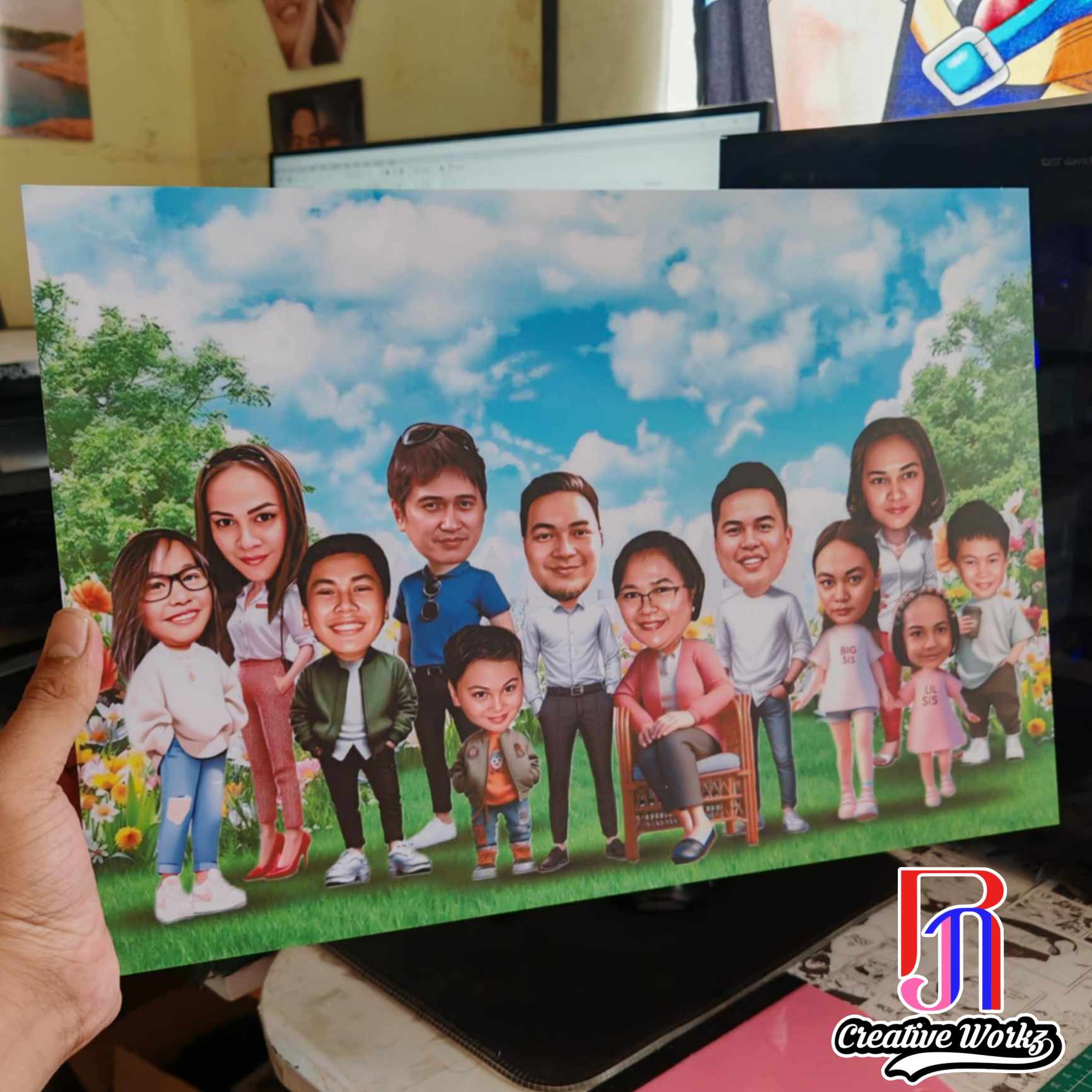 Sintra board A3 customized caricature wall decor / memorable gift ideas ...