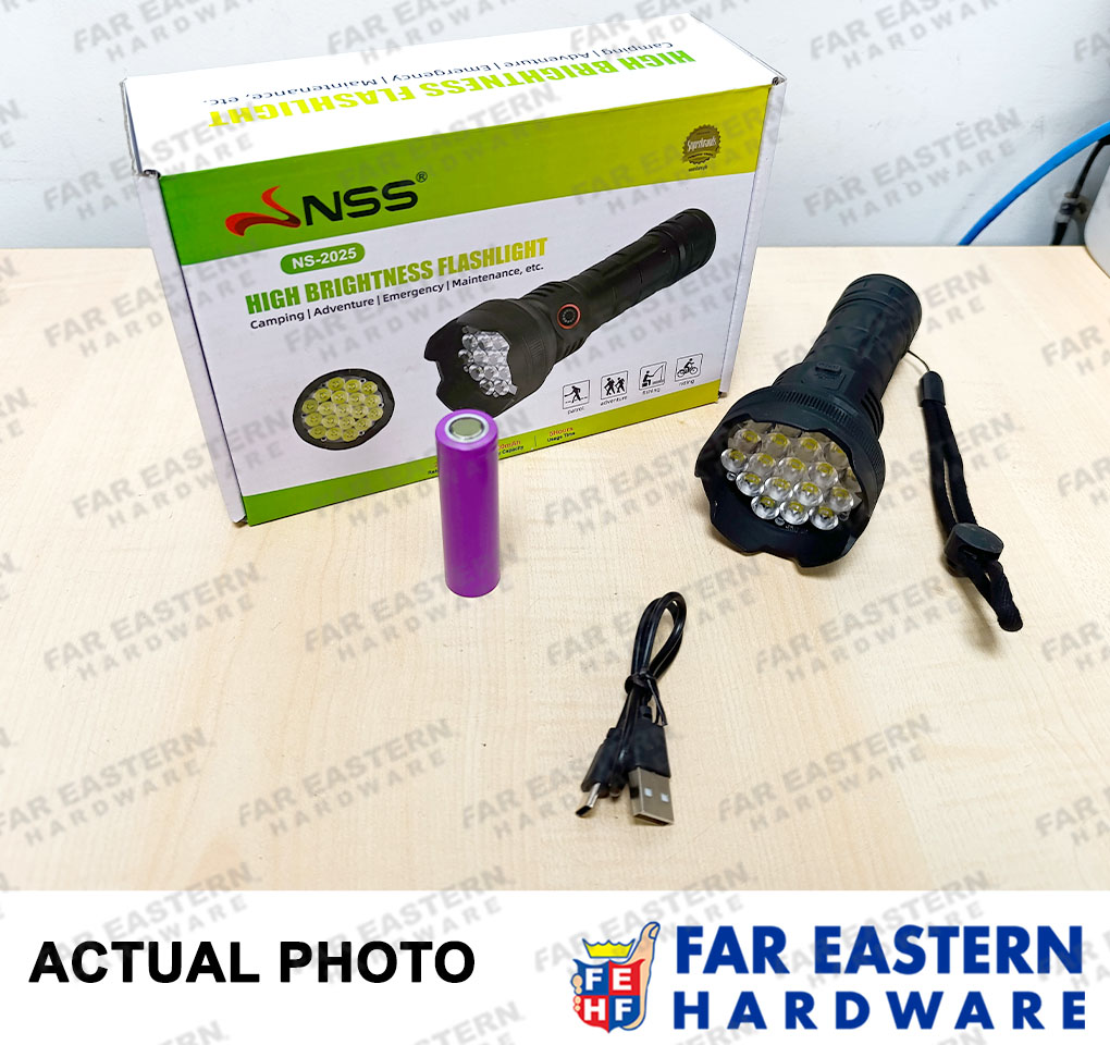 NSS LED Rechargeable High Brightness Flashlight NS-2025 | Shopee ...