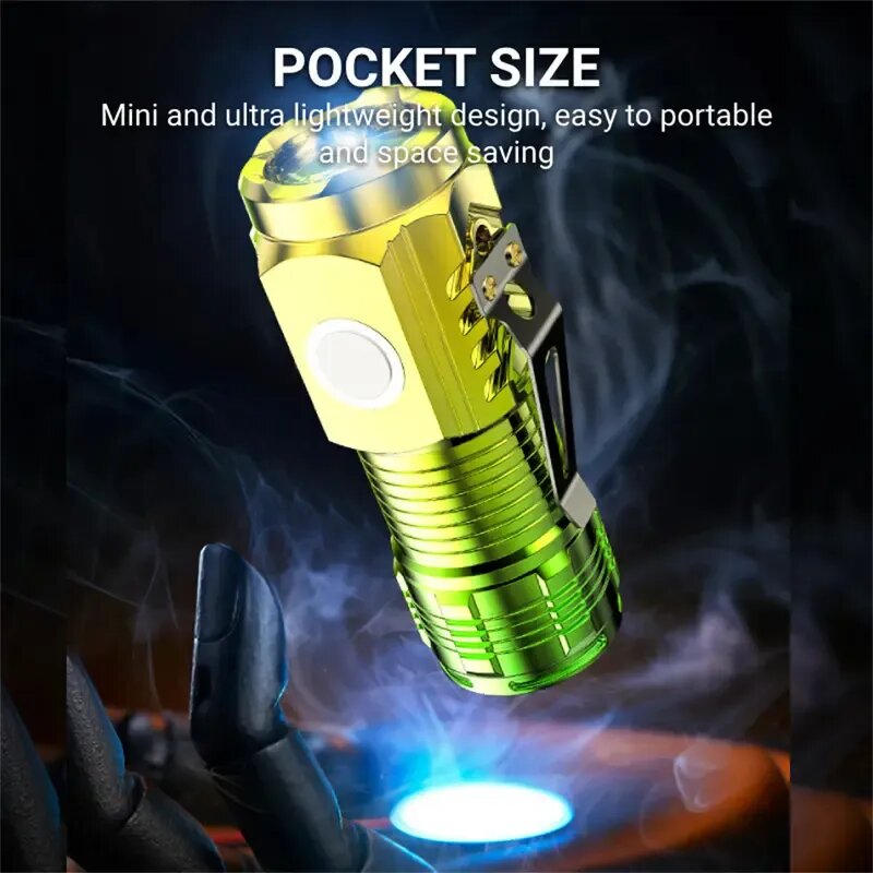 USB Rechargeable Portable LED Flashlight Waterproof Super Bright Strong ...