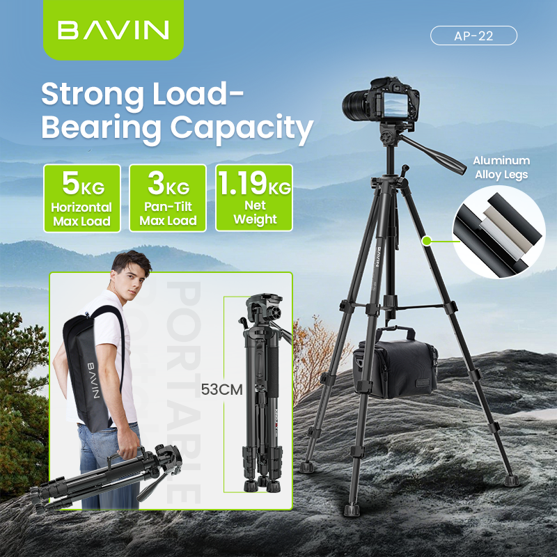 BAVIN P22 Camera Tripod for DSLR Tripod Stand for Mobile Phones ...