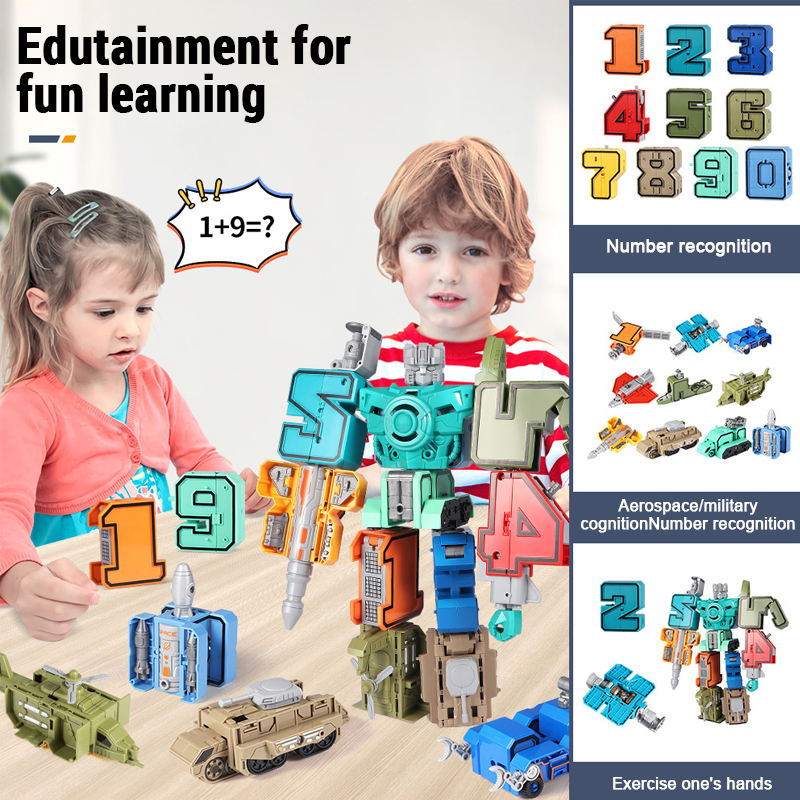 1-10 Number Transforming Robot Set | DIY Montessori Educational Toy ...