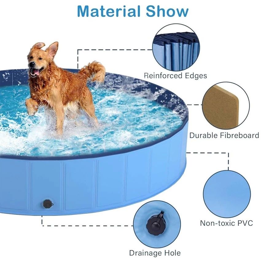 Outdoor Bathing Foldable Pet Swimming Pool Portable Dog Pool kids Pets ...