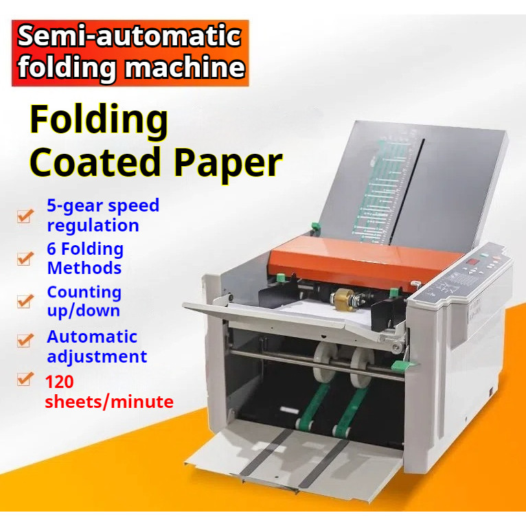 297 semi-automatic folding machine,double adhesive paper creasing ...