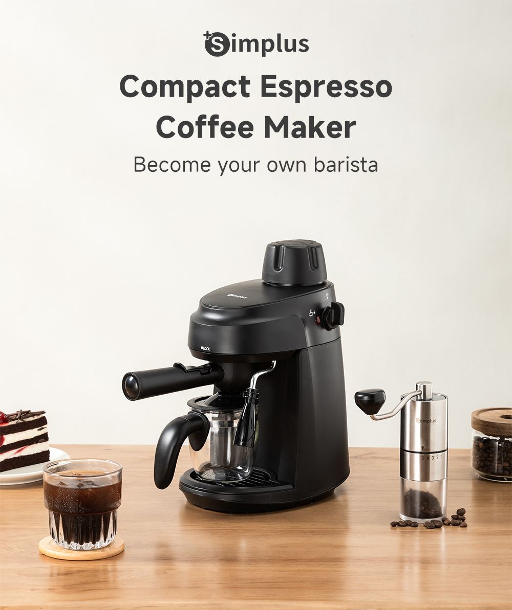 Simplus Coffee Maker Espresso Machine 5 Bar Extraction High ...