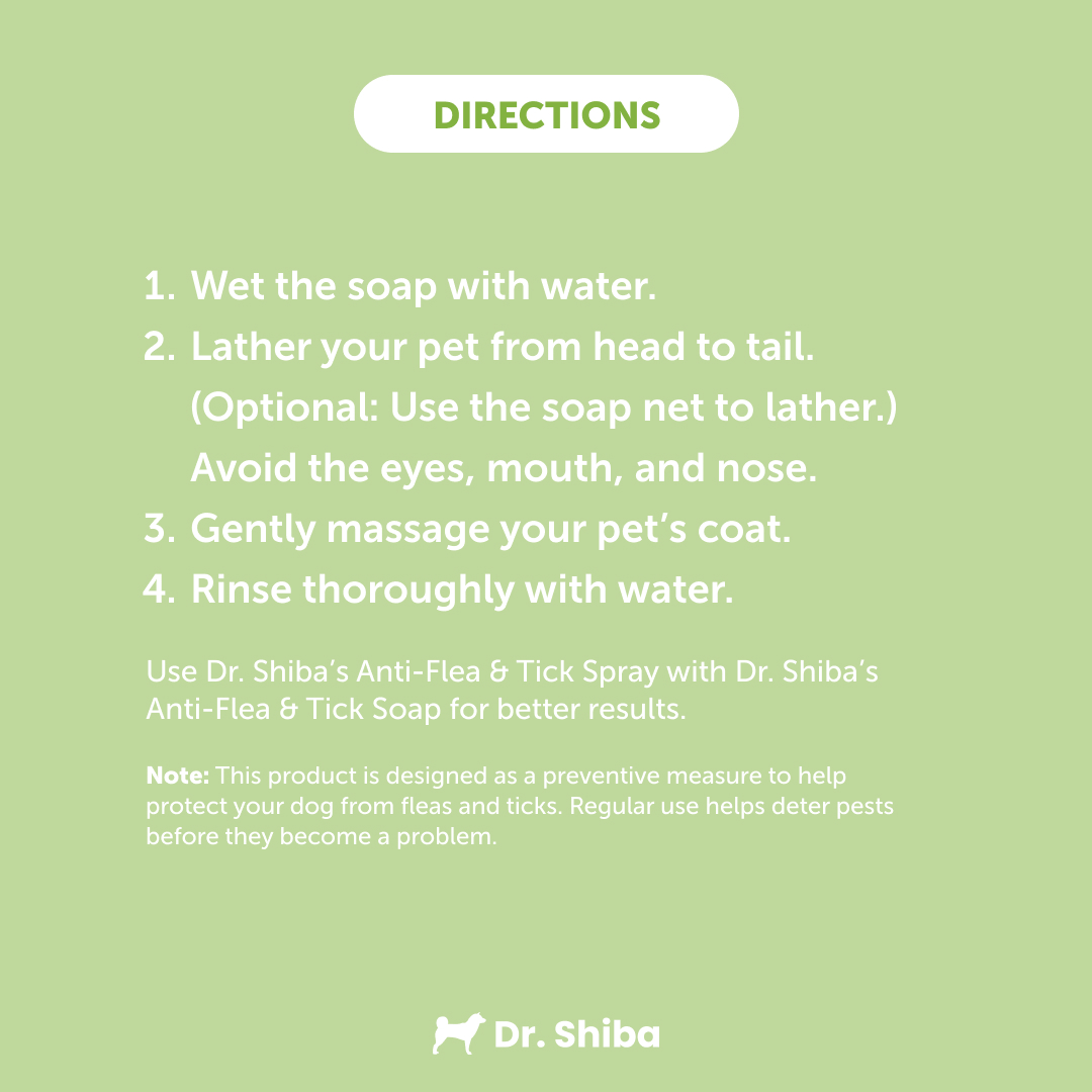 Dr. Shiba Anti Flea & Tick Soap for Dogs & Cats | Infused with ...