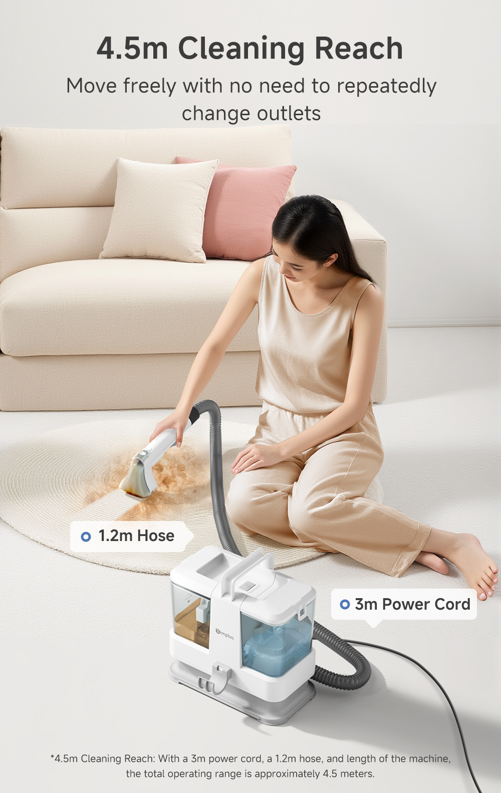 Simplus Portable Spot Vacuum Cleaner Wet & Dry Use Multi Surface ...