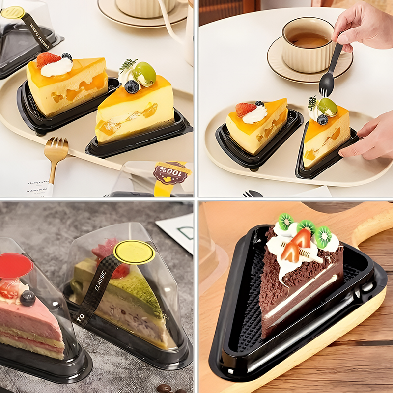 100pcs Cake Box Cheesecake Box Slice Triangle Cake Container Box For ...