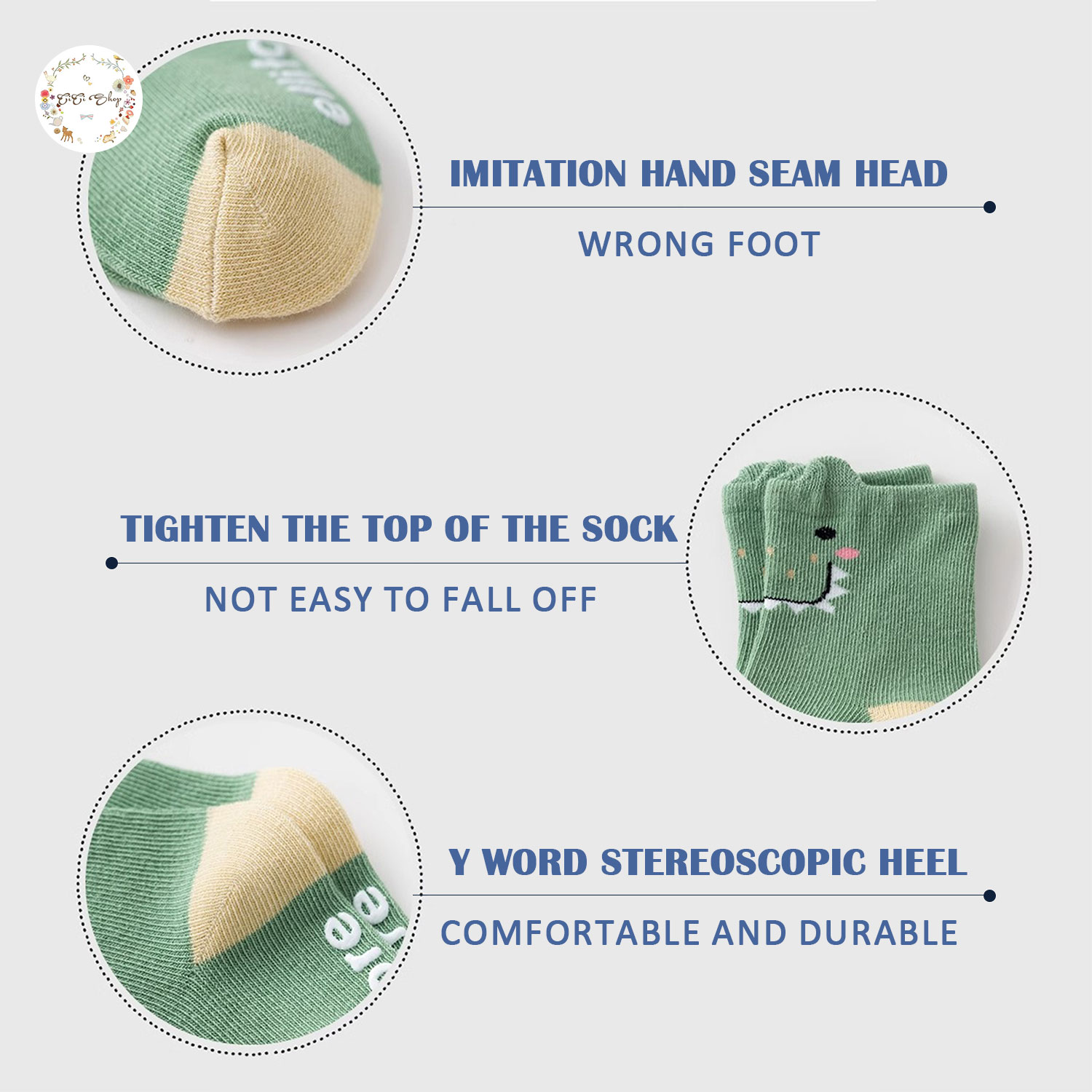 CiCi Korean Baby Floor Socks Non-slip Cute Animal Cartoon Baby Newborn ...