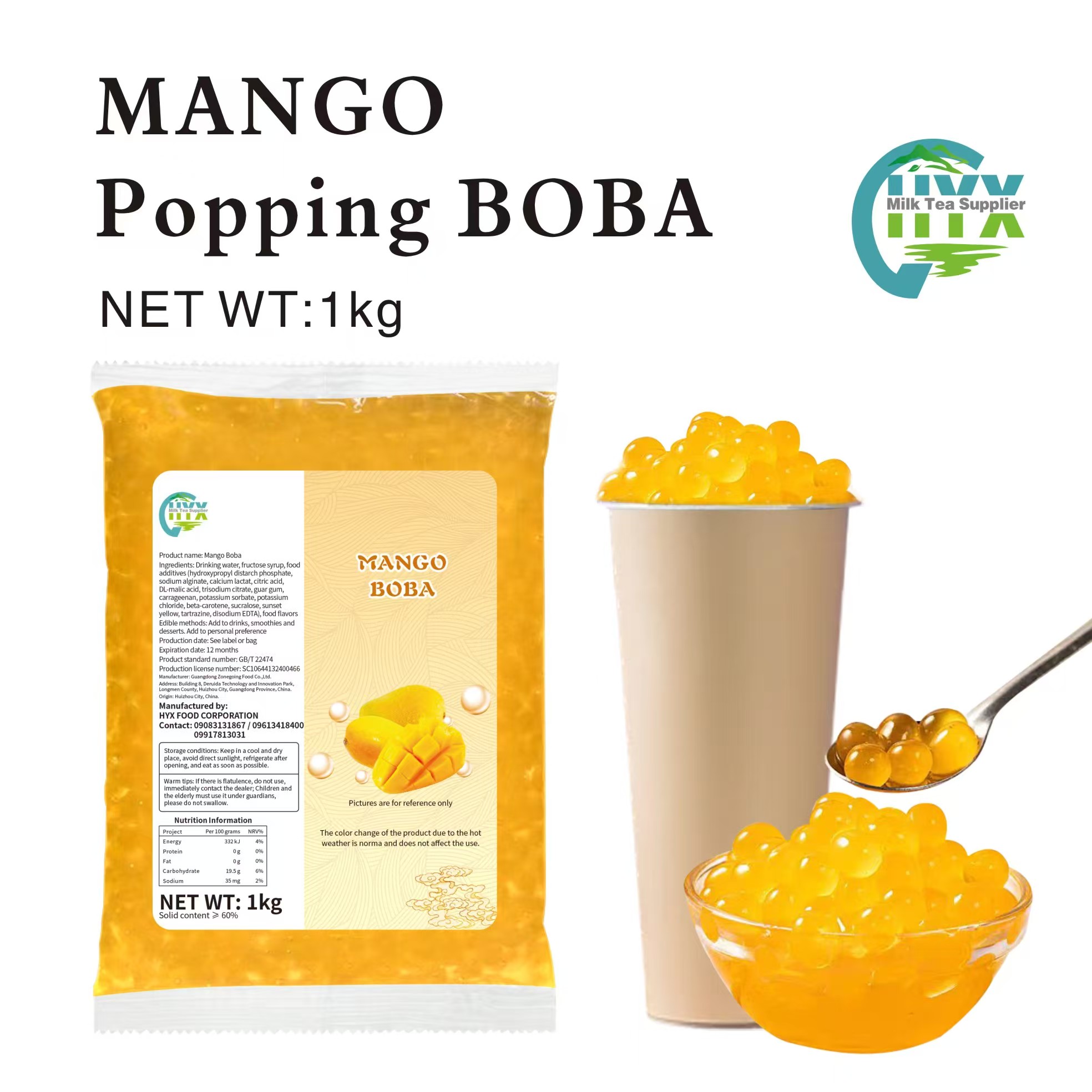 [BEST SELLER] Flavored Popping Boba 1kg - Premium Bubble Tea Topping ...