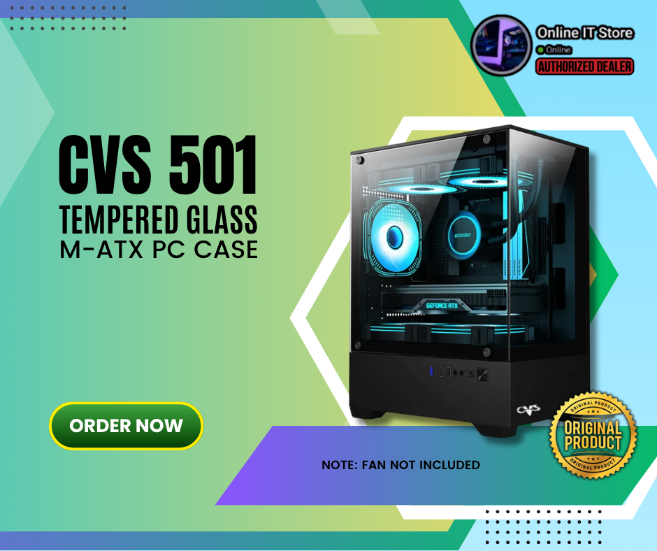 CVS 501 Tempered Glass M-ATX Gaming Case | Shopee Philippines