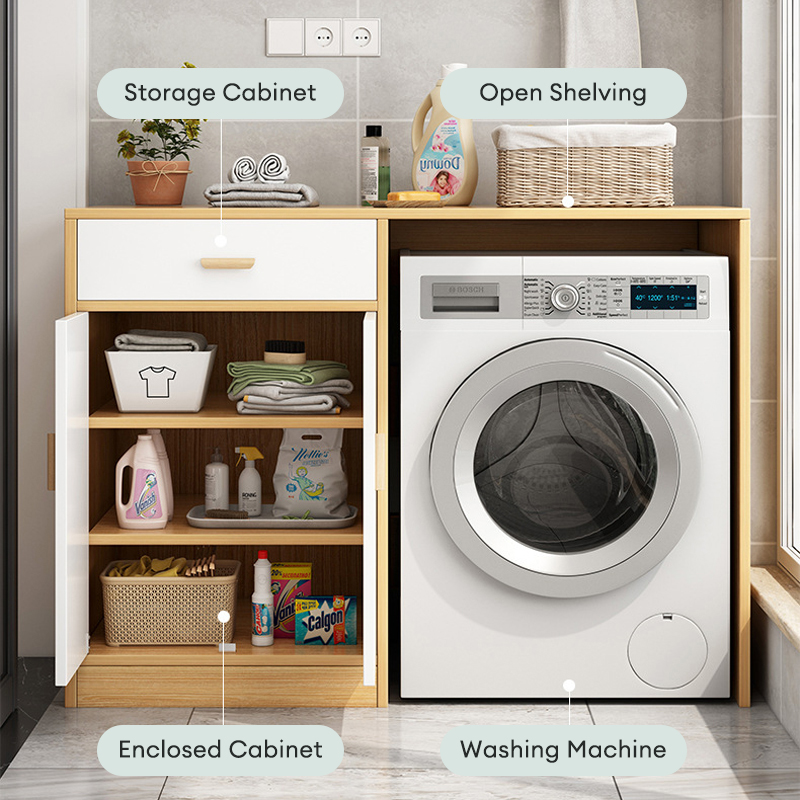 Washing Machine Cabinet Integrated Storage Large Capacity Waterproof ...
