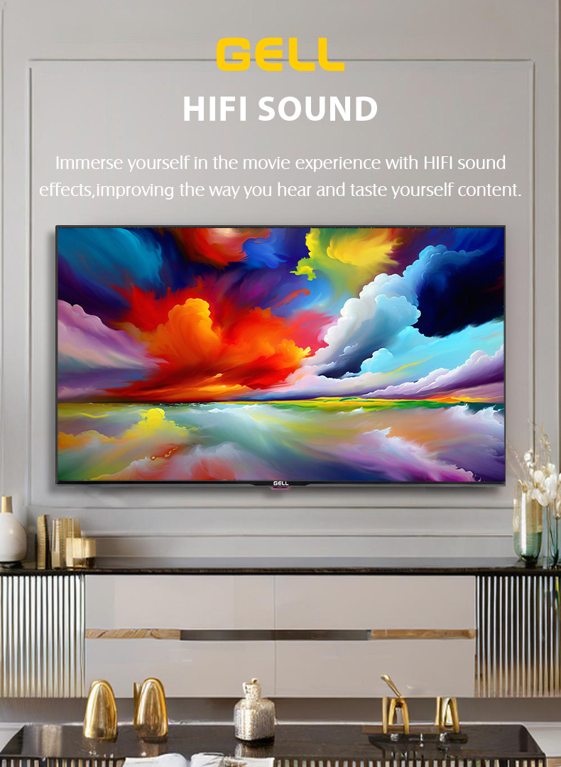 GELL 43 Inch Smart TV Android 50 Inch LED TV 43 Inch Flat Screen TV ...