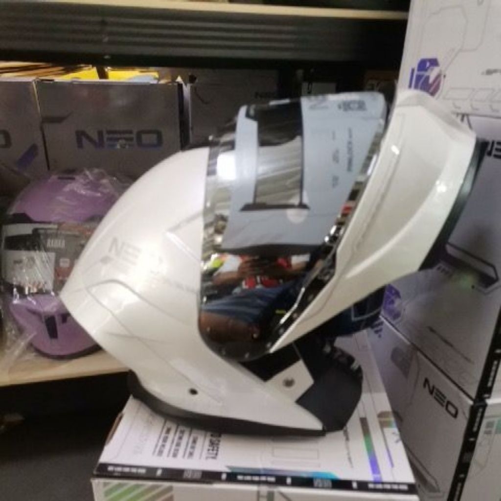 spyder neo icon pearl white modular helmet | Shopee Philippines