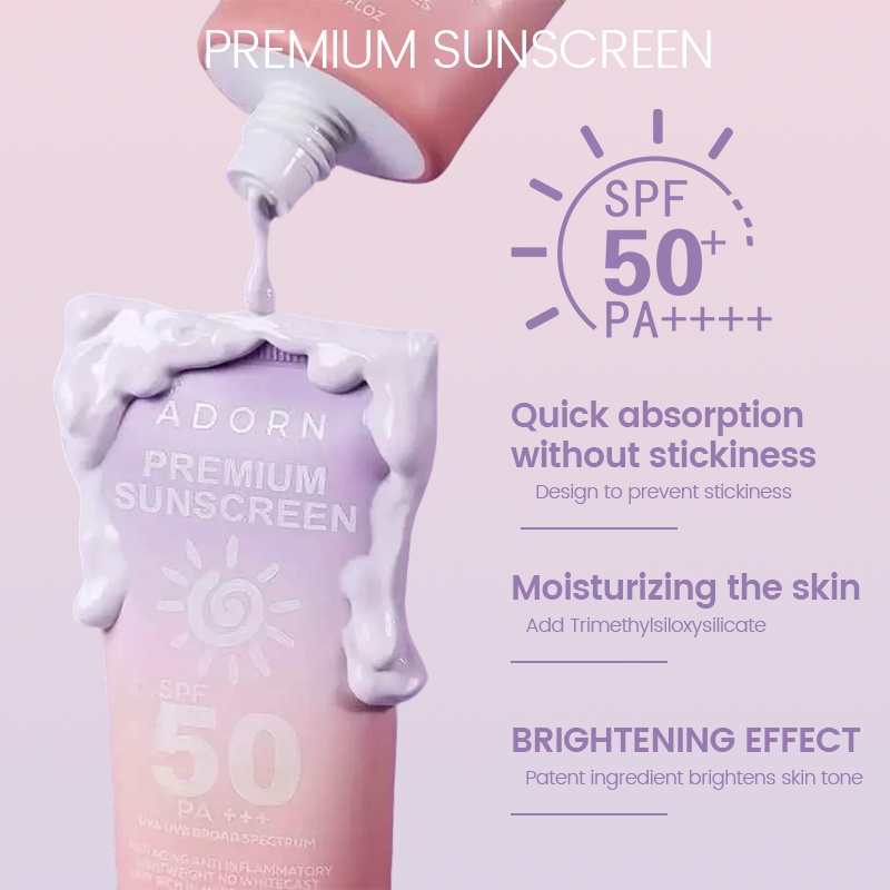 ADORN SPF50 ++++ Facial Whitening Cream Whitening Cream 24-hour Long ...