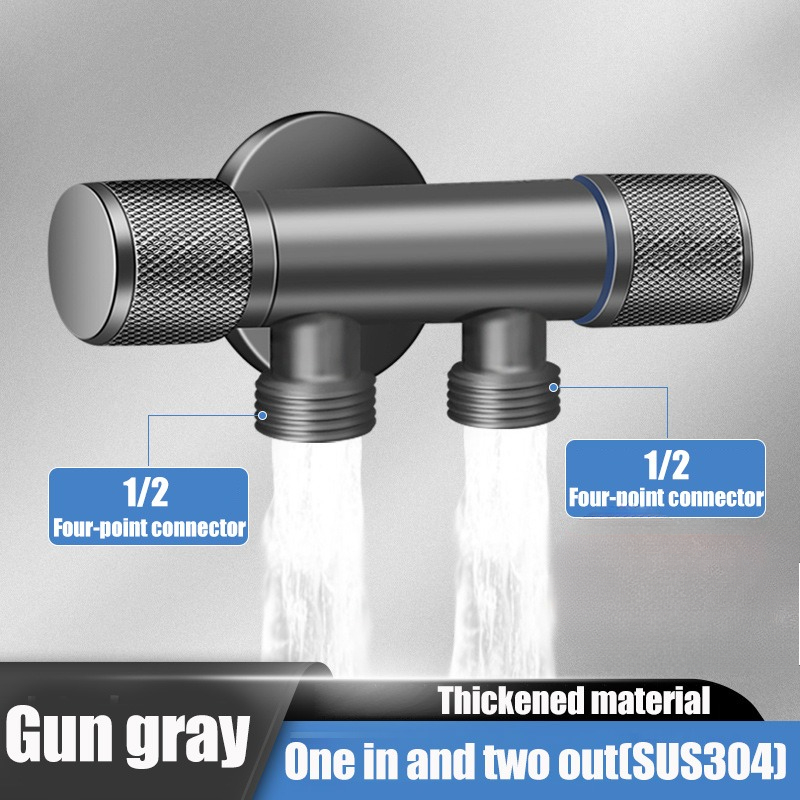 Stainless Steel Double Angle Valve 2 Way Angle Valve 1/2 x 1/2 Multi ...
