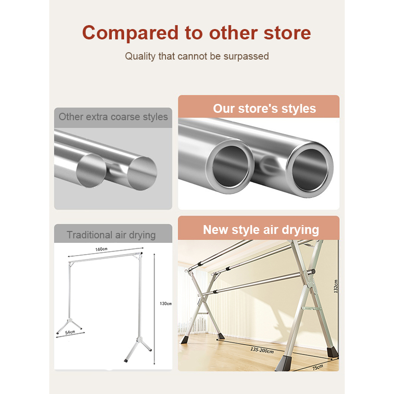 Foldable Sampayan Stainless Steel Clothes Rack Indoor Outdoor Laundry ...