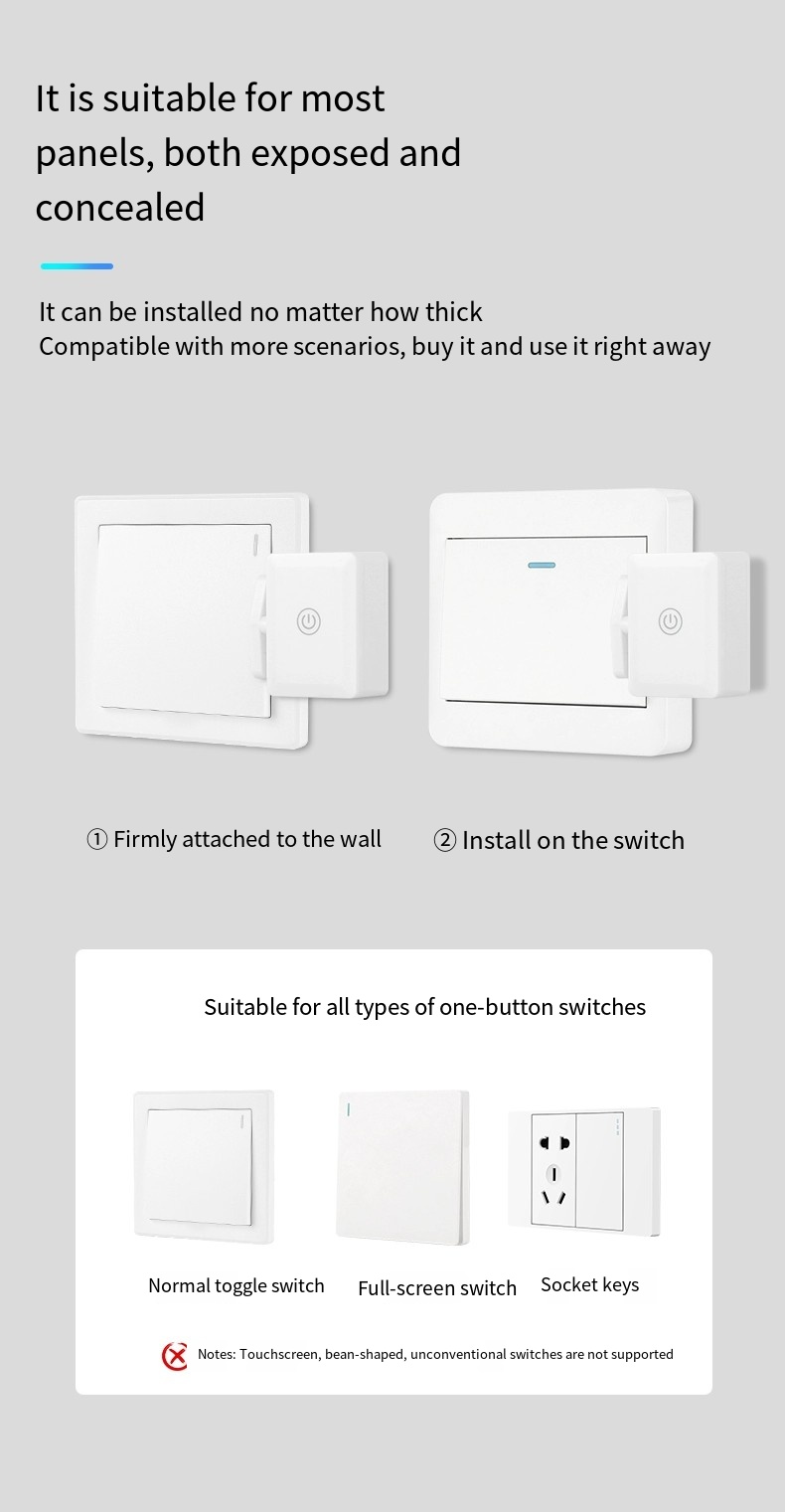 Smart Button Pusher Light Switch Controller LongRange Rechargeable RF ...