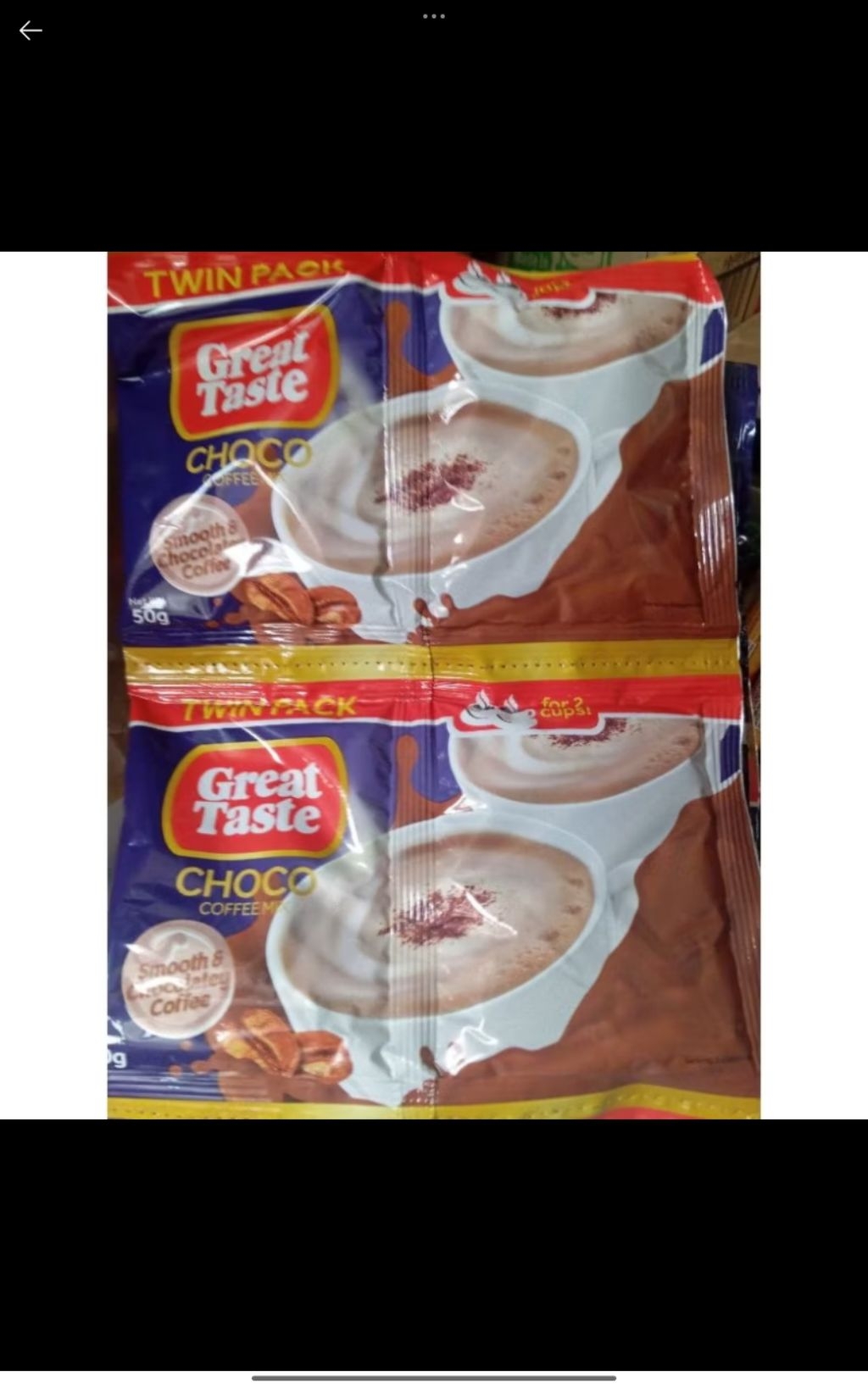 GREAT TASTE CHOCO COFFEE MIX 10'S | Shopee Philippines