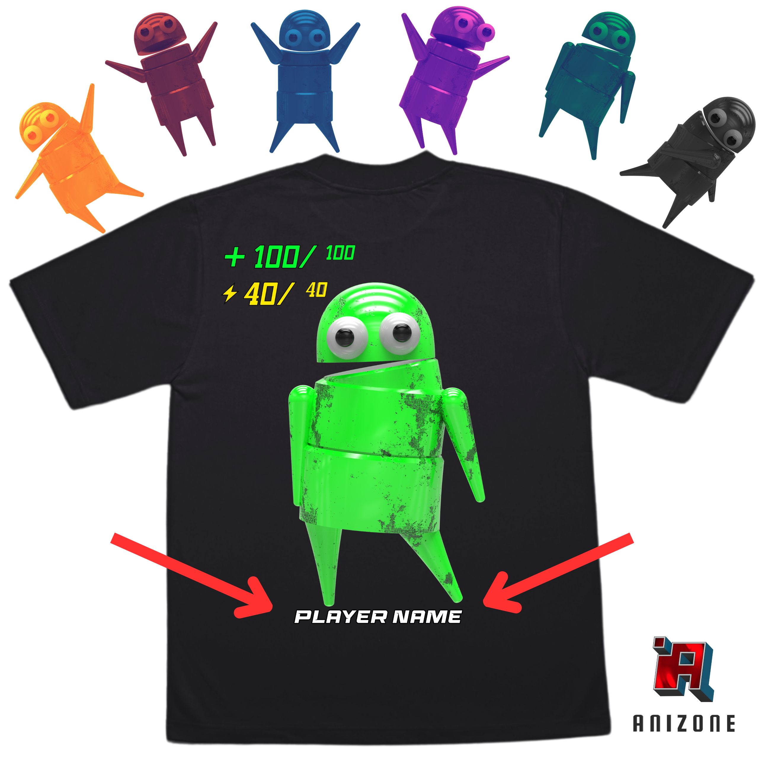 ANIZONE YELLOW G R.E.P.O. (REPO) Poses - Custom T-shirt - Add your ...