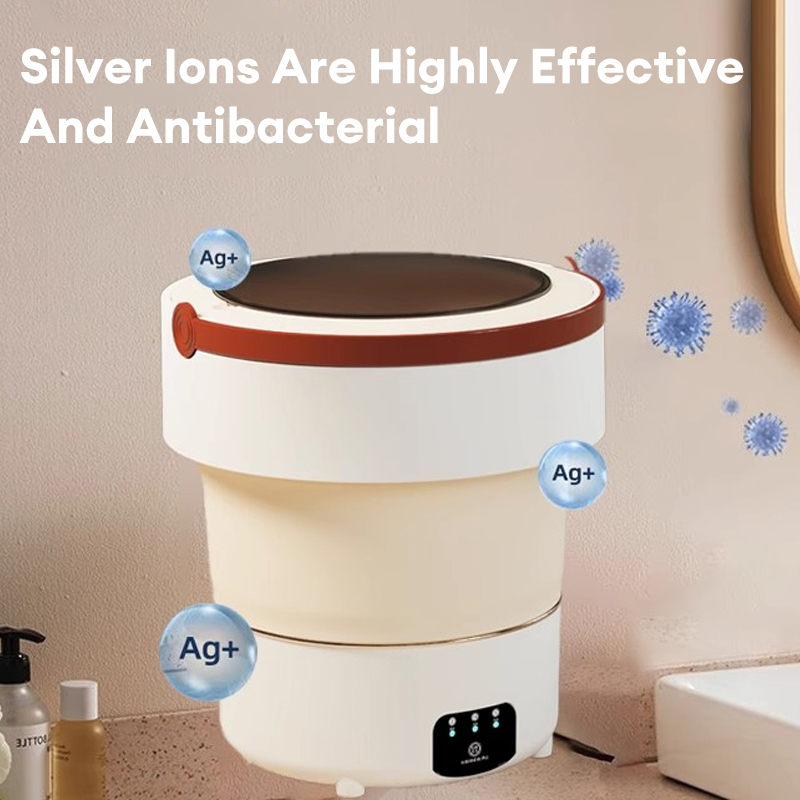 9 Liter Foldable Mini Automatic Washing Machine For Kids Blue Light ...