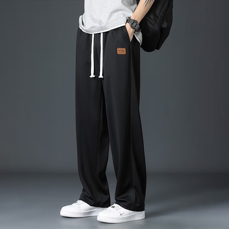 Men's Ice silk Mop Pants Summer Thin Korean style Trendy Casual ...