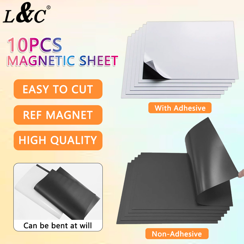 L&C Magnetic Sheet 10pcs A4 Size with Adhesive | Non- Adhesive Pre-Cut Ref Magnet Sheet | Shopee ...