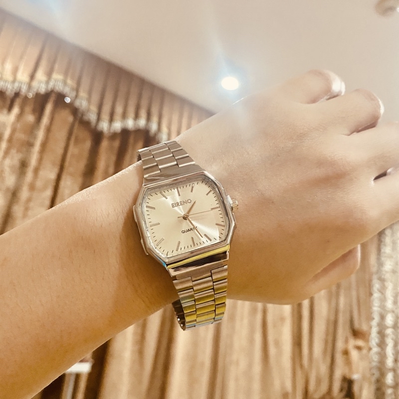 EIRENO Stainless Watch Square Watch for Unisex Top brand luxury quartz ...